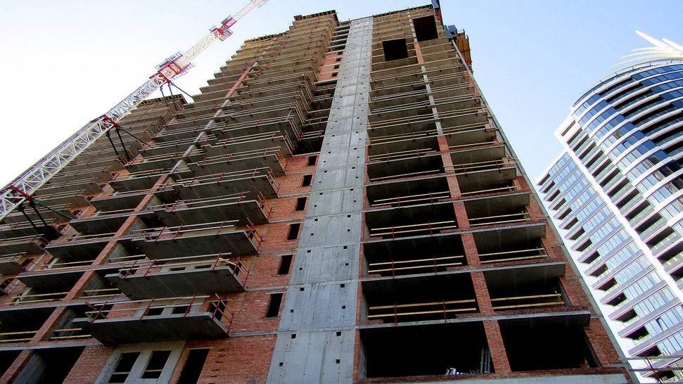 The progress of the construction of the Maxima Residence residential ...